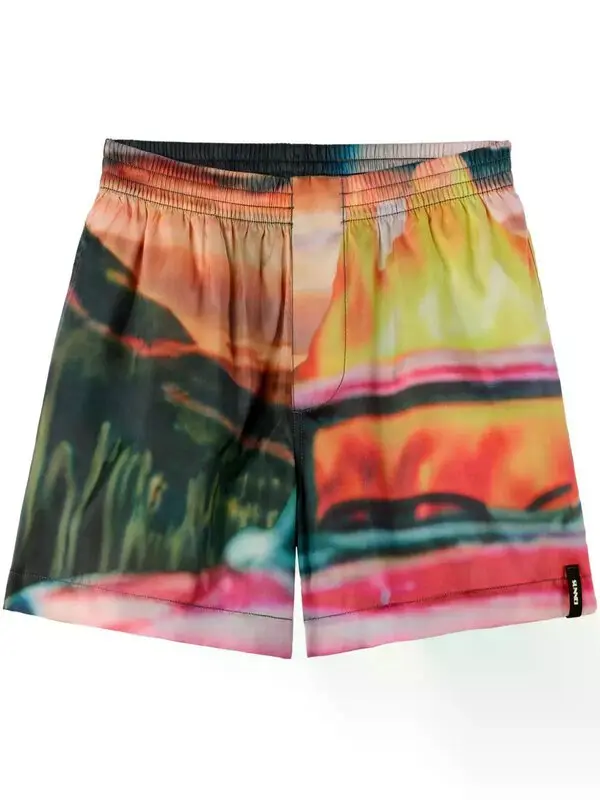Sunnei Abstract-print Shorts