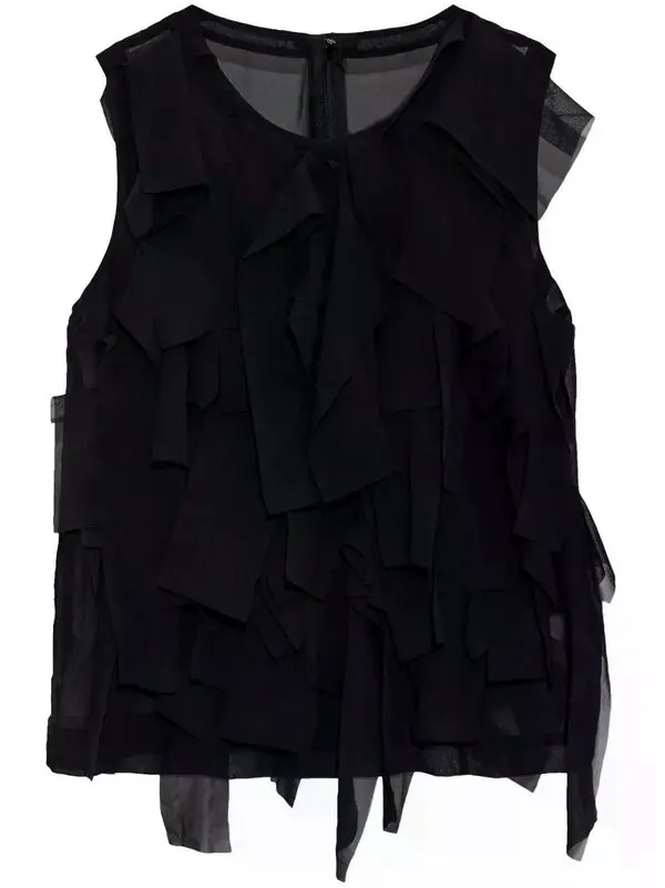 Comme Des Garçons Panelled Top - Black