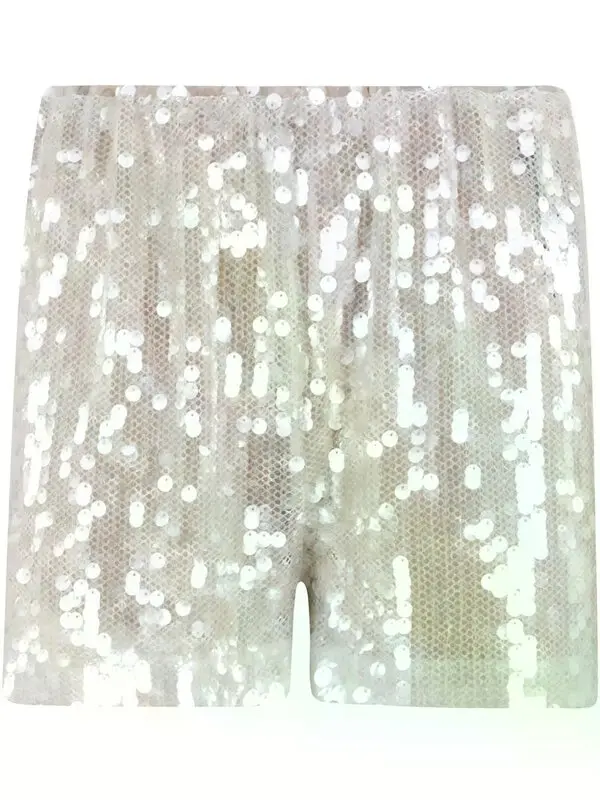 Federica Tosi Sequin Shorts - White