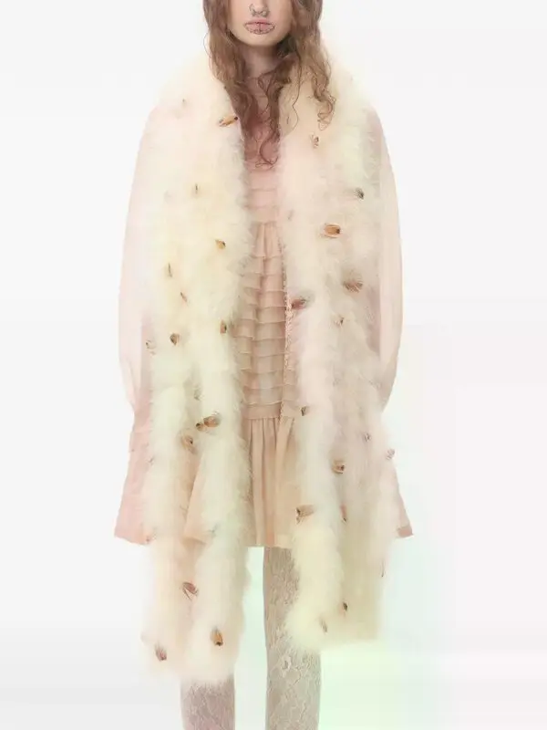 Valentino Garavani Feather-embellished Scarf