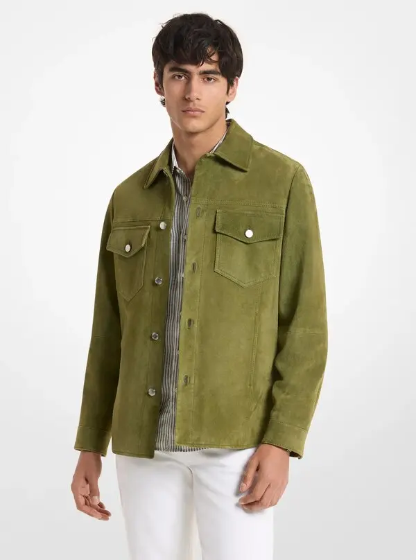 Michael Kors Suede Shirt Jacket