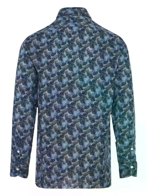 BARBA NAPOLI Printed Shirt - Blue