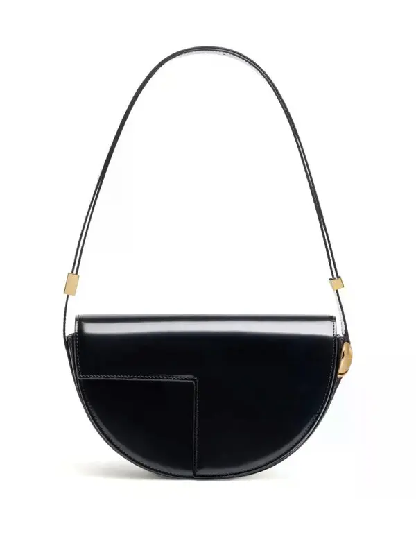 PATOU Le Leather Shoulder Bag - Black