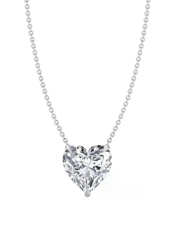 TILLA Luxsly 14kt Gold Diamond Heart Necklace - White