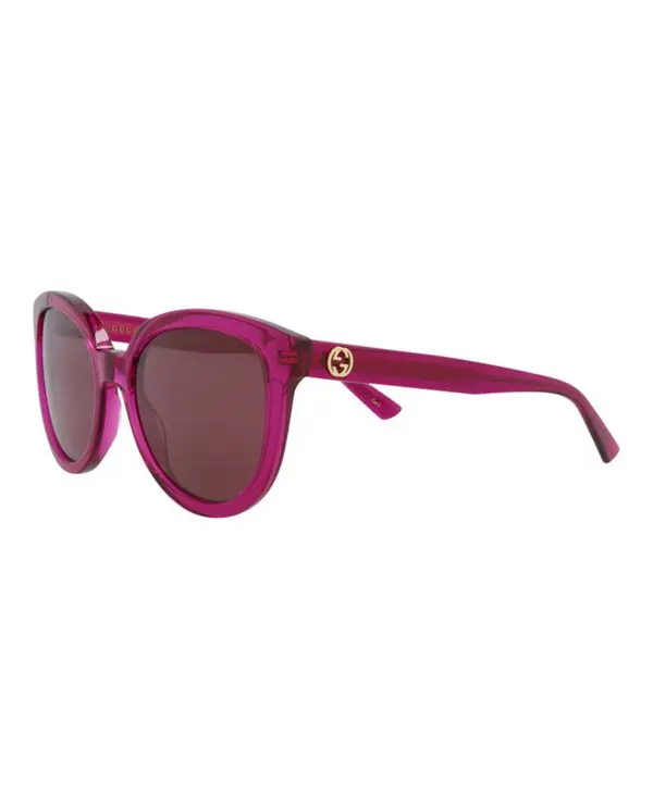 Gucci Round Oval Frame Sunglasses - Pink/red (gg1315s