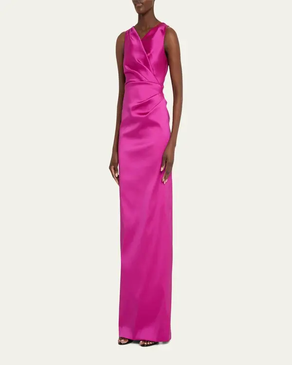 Rickie Freeman For Teri Jon Ruched Mikado Gown
