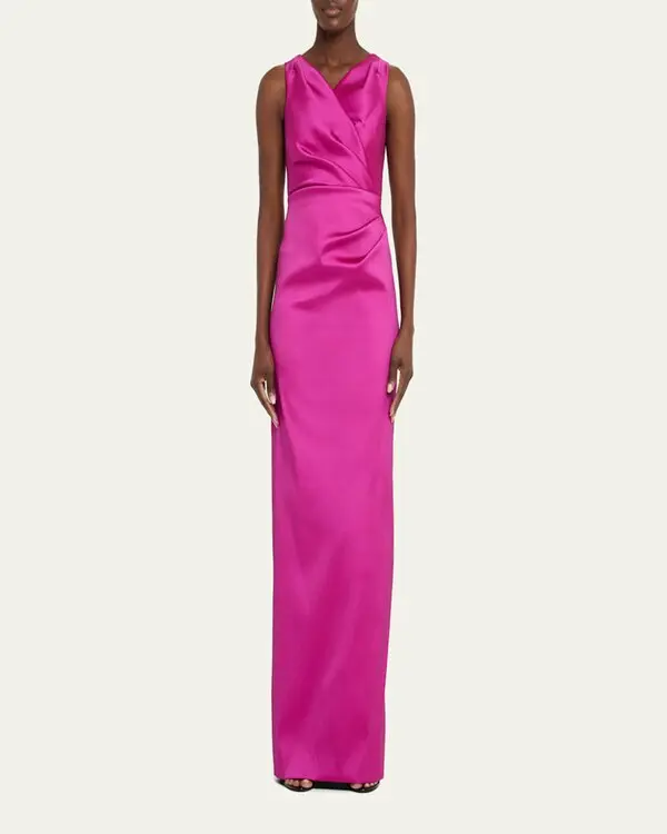 Rickie Freeman For Teri Jon Ruched Mikado Gown