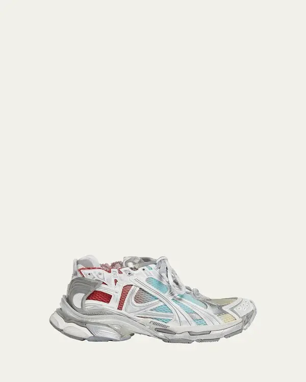 Balenciaga Runner Worn-out Chunky Sneakers - Grey Multi