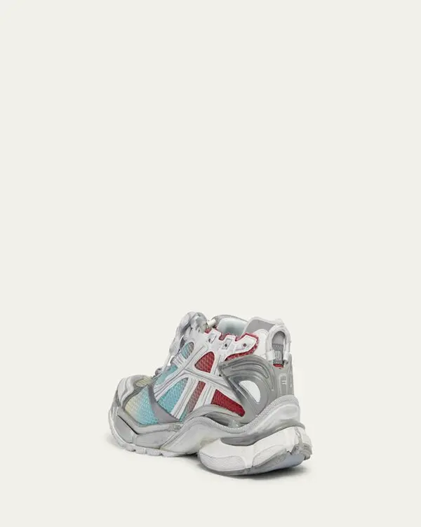 Balenciaga Runner Worn-out Chunky Sneakers - Grey Multi
