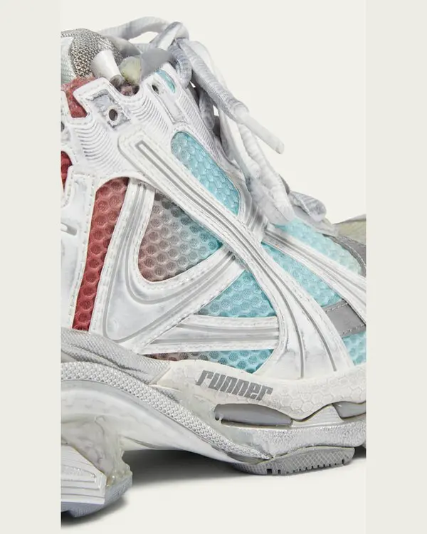 Balenciaga Runner Worn-out Chunky Sneakers - Grey Multi