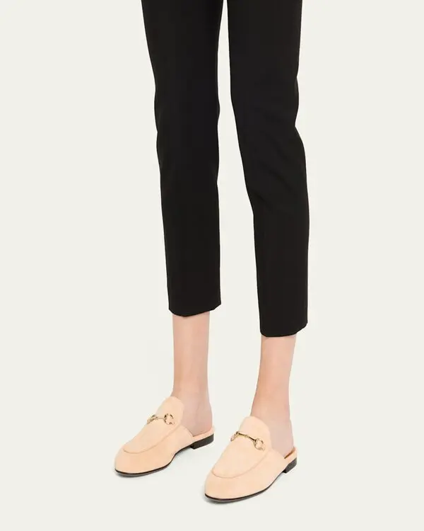 Gucci Princetown Suede Mules - Rose Dust
