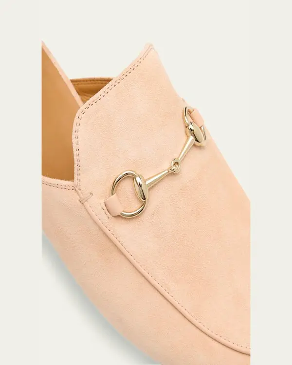 Gucci Princetown Suede Mules - Rose Dust