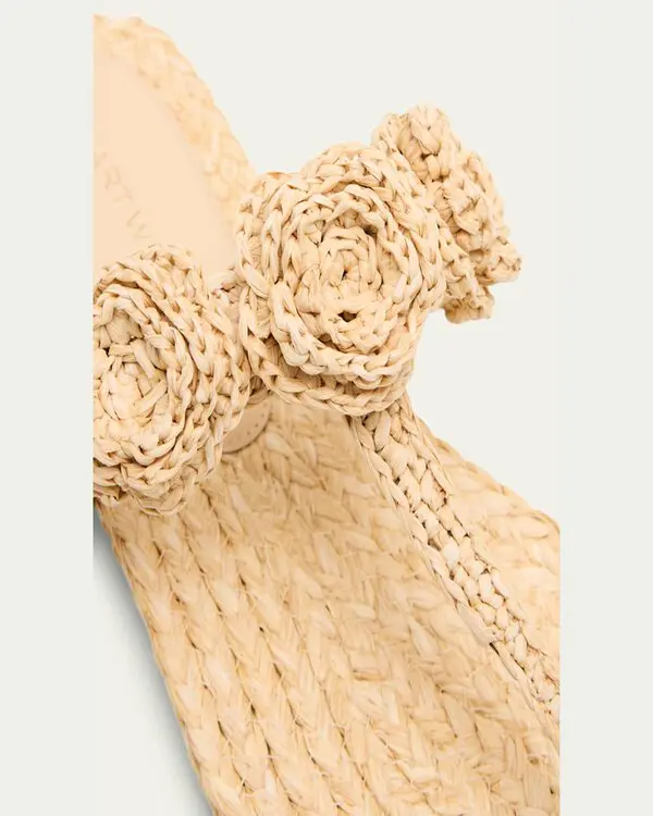 STUART WEITZMAN Magnolia Raffia T-strap Sandals