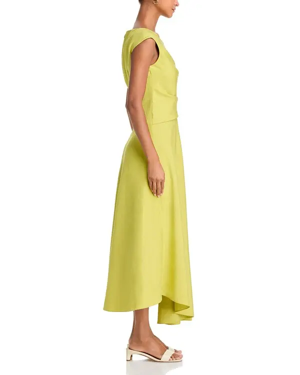 a line poplin dress Tie Halter Neck A-Line Poplin Midi Dress – shopaleena main image 1