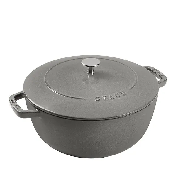 STAUB Enameled Cast Iron 5 Qt. Essential French Oven - Graphite Grey