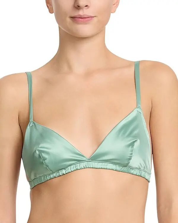 Hanky Panky Satin Sleep Bralette - Green Tea
