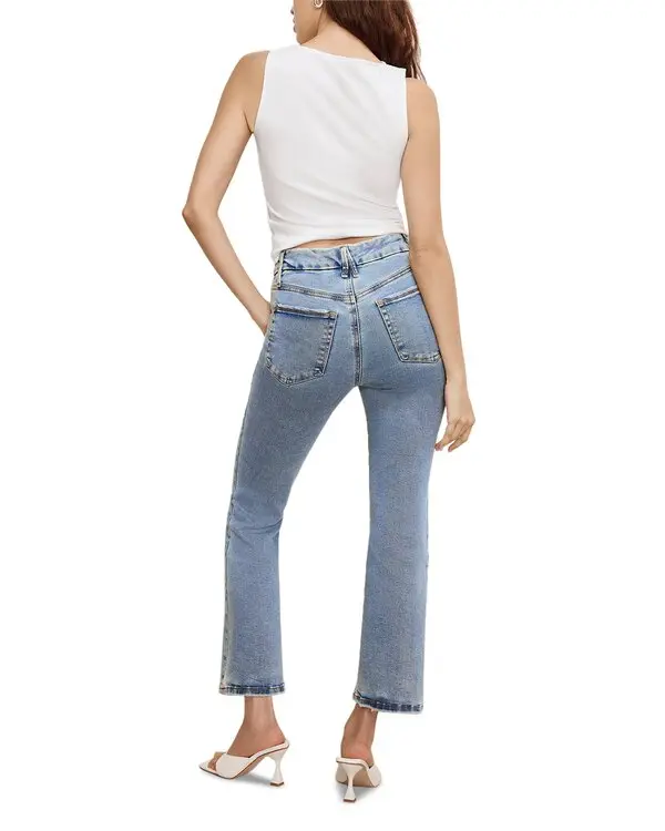 Good American Good Legs Cropped Mini Boot Jeans - Blue