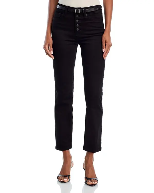Good American Good Legs Mid Rise Straight Stretch Jeans
