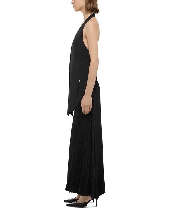 Helmut Lang Pleated High-low Dress