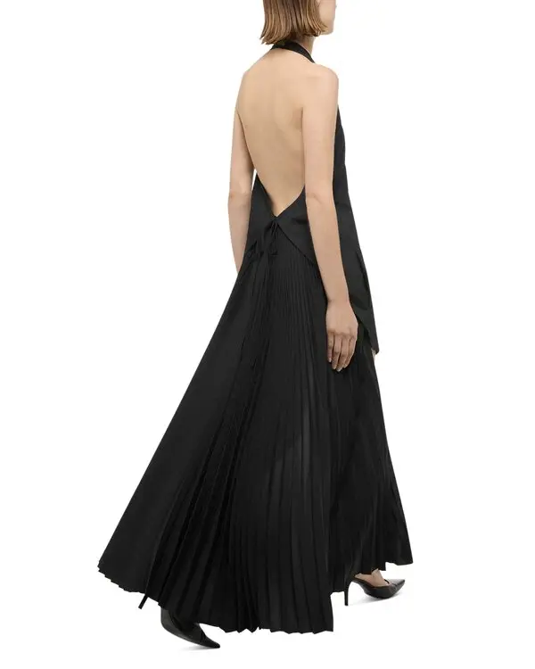 Helmut Lang Pleated High-low Dress