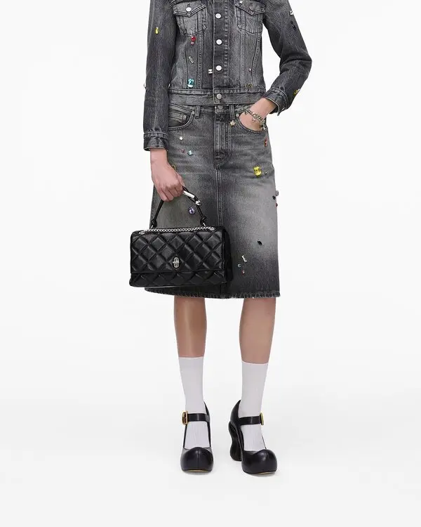 Marc Jacobs Quilted Dual Convertible Shoulder Bag - Black