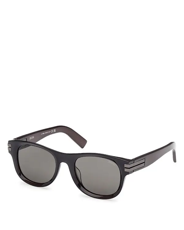 Zegna 54mm Round Frame Sunglasses By - Gray/smoke