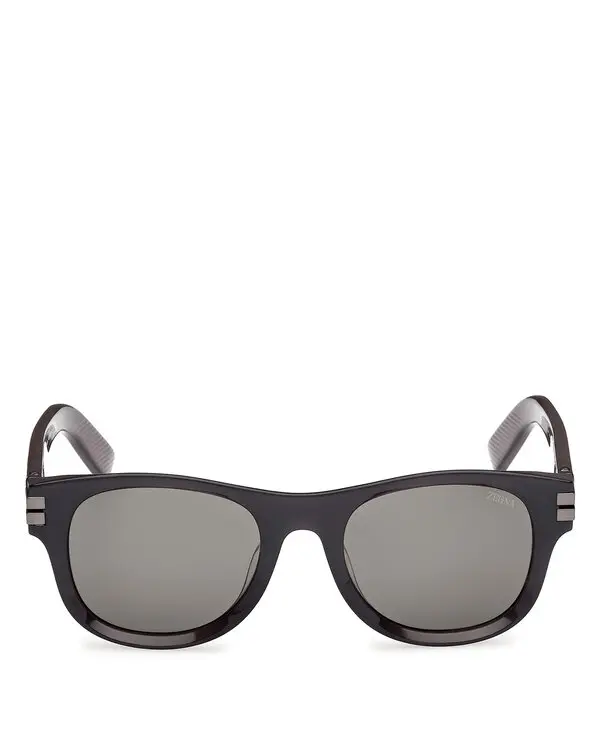 Zegna 54mm Round Frame Sunglasses By - Gray/smoke