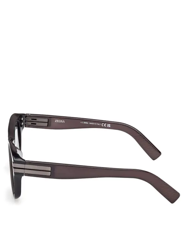 Zegna 54mm Round Frame Sunglasses By - Gray/smoke