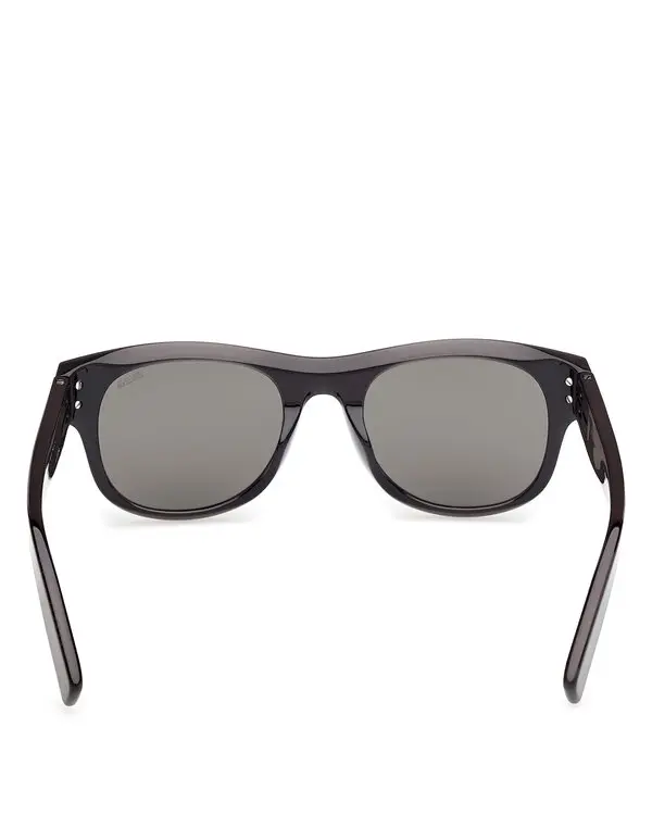 Zegna 54mm Round Frame Sunglasses By - Gray/smoke