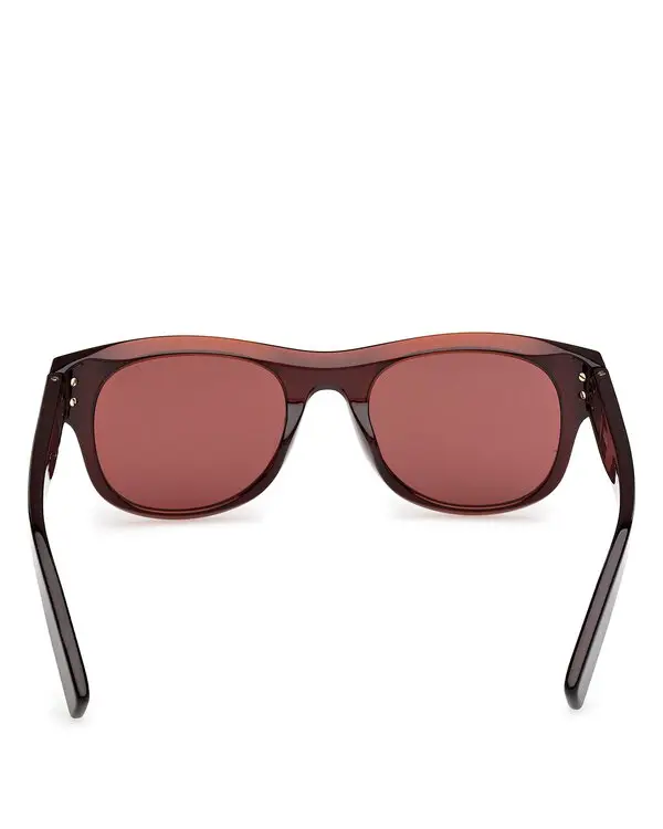 Zegna Round Frame Sunglasses By - Red/bordeaux