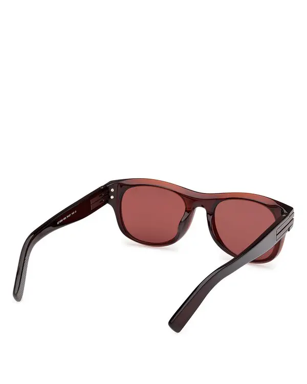 Zegna Round Frame Sunglasses By - Red/bordeaux