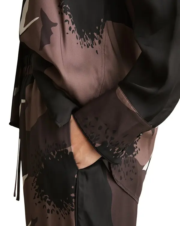 REISS Lottie Floral Print Top