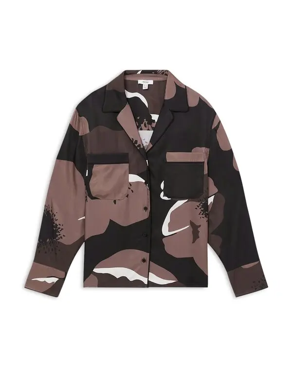 REISS Lottie Floral Print Top