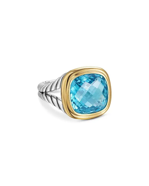 David Yurman Albion Ring With Blue Topaz - Blue/two-toned