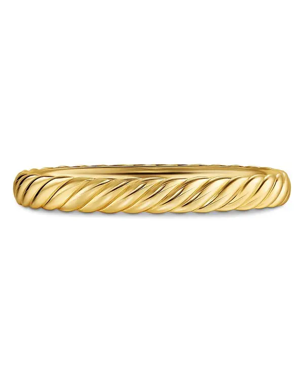 David Yurman Sculpted Cable Bangle Bracelet - Gold