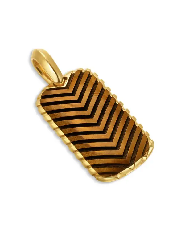 David Yurman Chevron Tag With Tiger's Eye