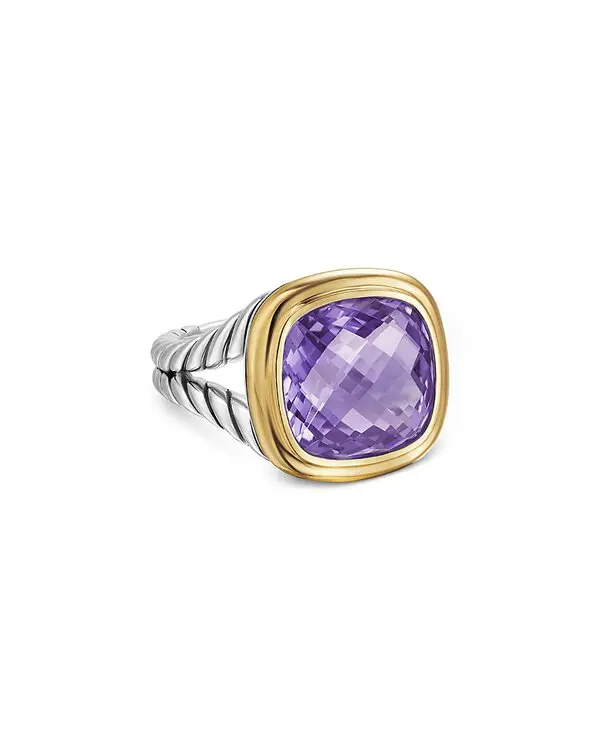 David Yurman Albion 18k Yellow Gold And Amethyst Ring - Purple/two-toned