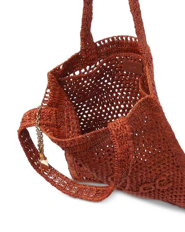 Chloé Banana Raffia Tote - Clay Brown