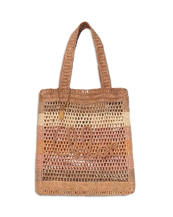 Chloé Banana Raffia Tote - Multicolor