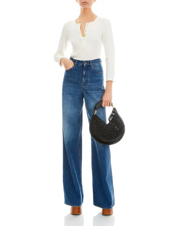 Chloé Raffia Hobo Bag - Black