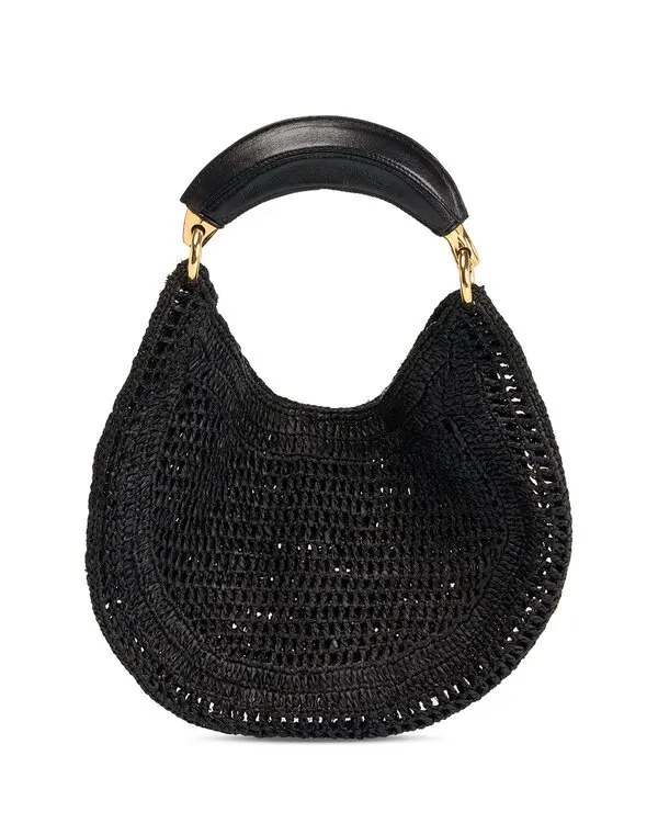 Chloé Raffia Hobo Bag - Black