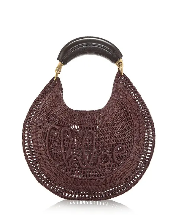 Chloé Raffia Hobo Bag - Kohl Brown