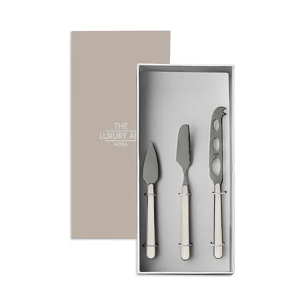 MEPRA Fantasia Turtle Dove 3 Piece Cheese Knife Set - Turte-dove