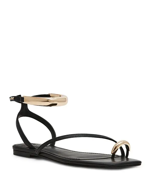 Steve Madden Odyssey Sandals - Black Leather