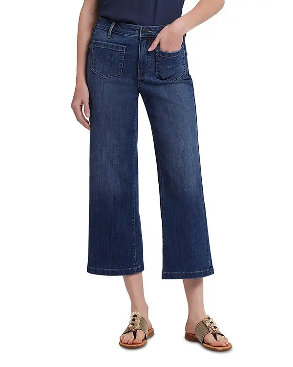 NYDJ Coco Relaxed Wide Leg Crop Jeans - Rio Rapids
