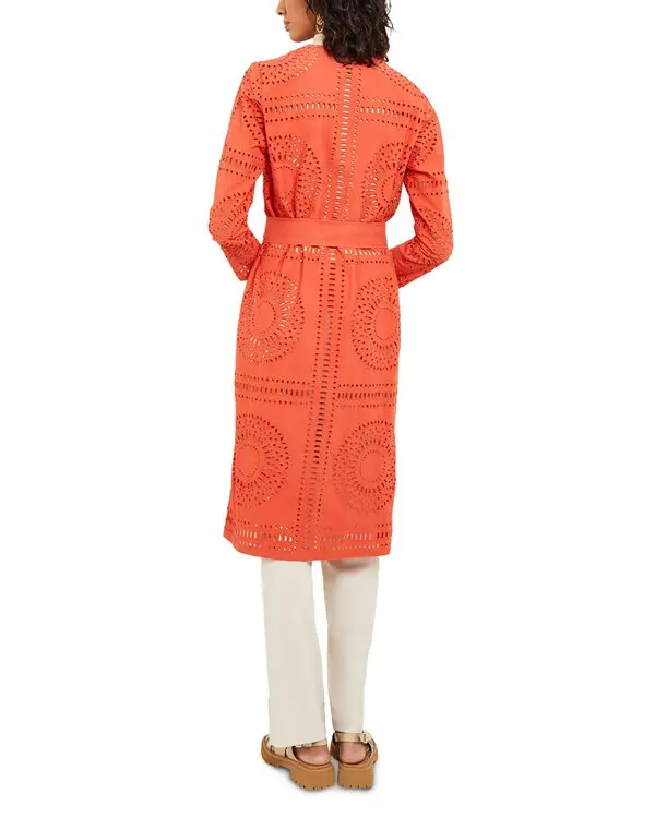 Misook Eyelet Long Jacket