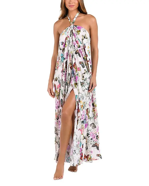 L'Agence Geneva Halter Dress Swim Cover-up