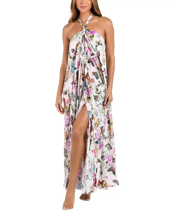 L'Agence Geneva Halter Dress Swim Cover-up