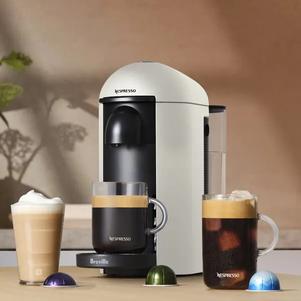 NESPRESSO Vertuoplus Bundle Breville - White