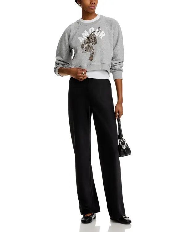 Cinq À Sept Tiger Cropped Jennifer Pullover